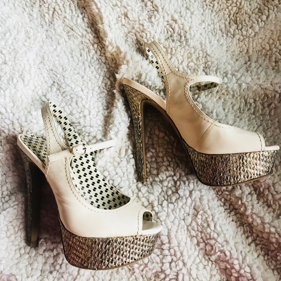 Jessica Simpson | Shoes | Jessica Simpson Cream Platform Heels | Poshmark